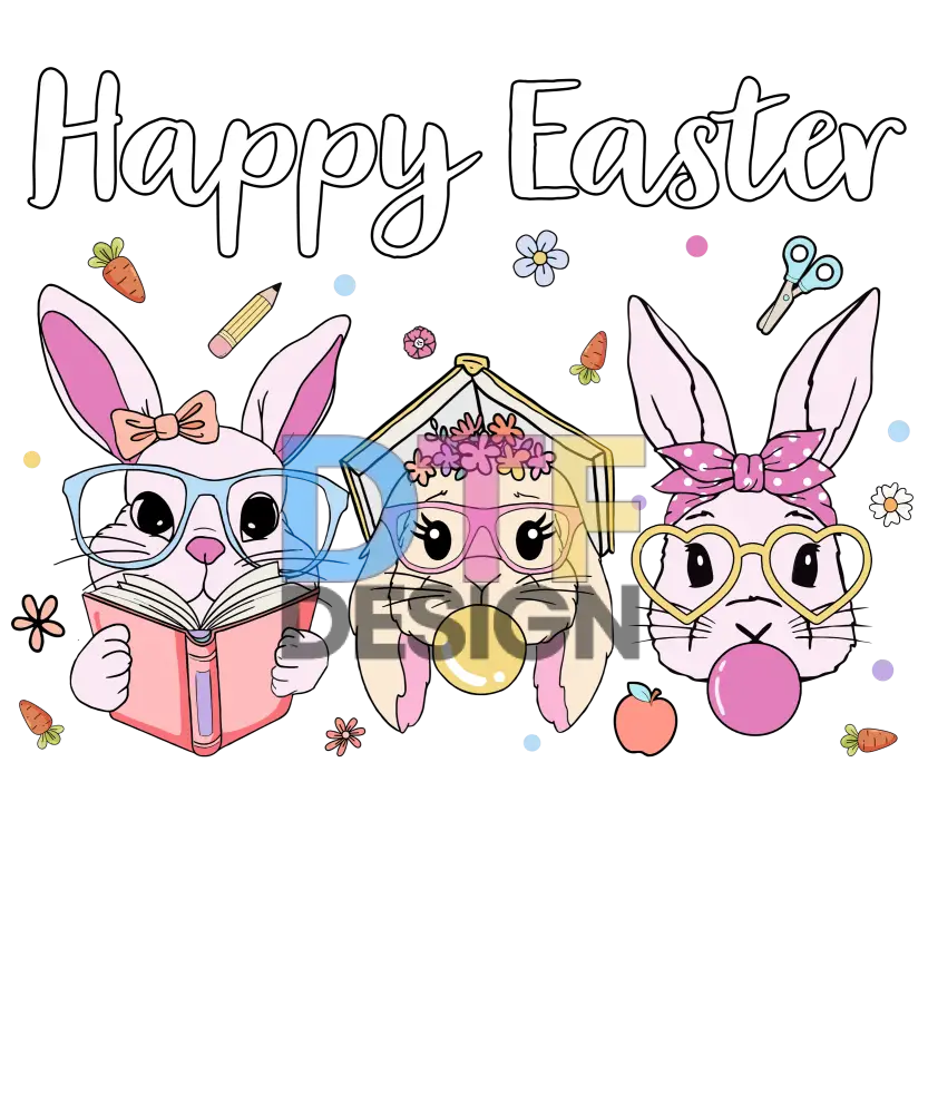 Easter Bunny With Glasses– DTFDesign.com
