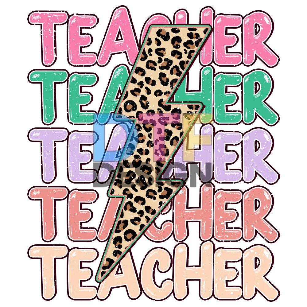 Teacher Thunder Distressed– DTFDesign.com